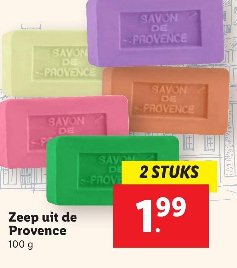 Zeep uit de Provence 100 g aanbieding bij Lidl