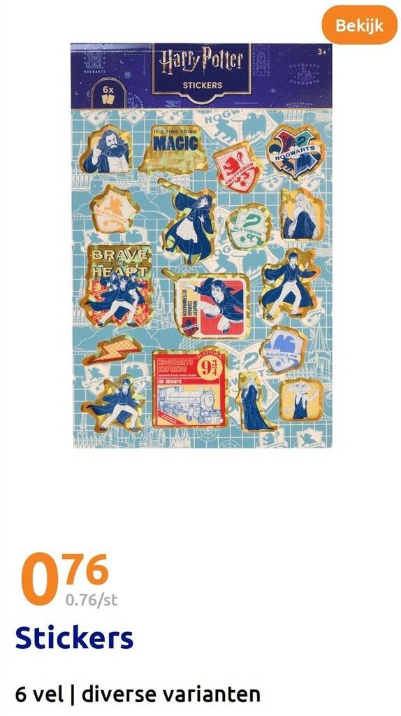 Stickers aanbieding bij Action