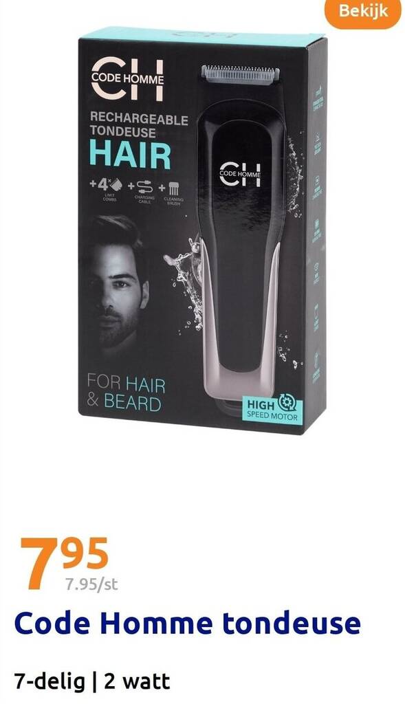 Code Homme tondeuse aanbieding bij Action