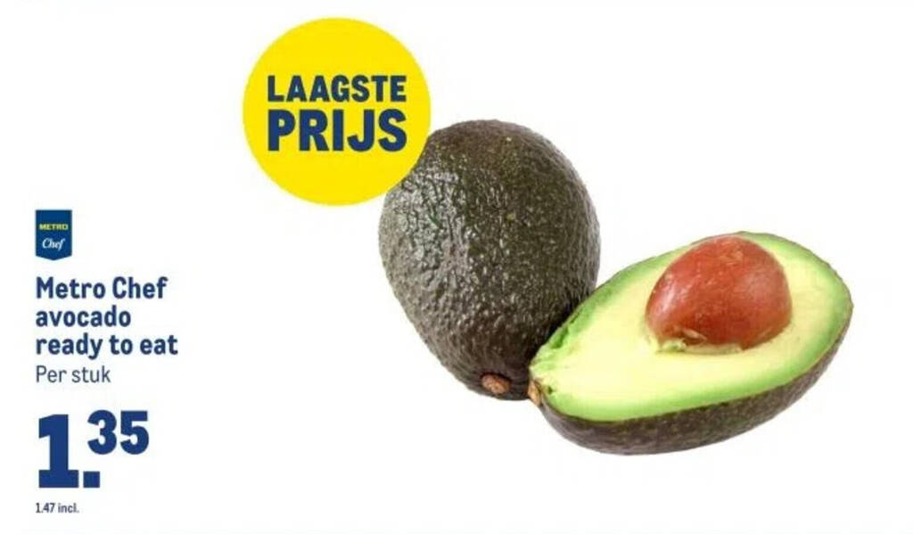 Metro Chef avocado ready to eat aanbieding bij Makro