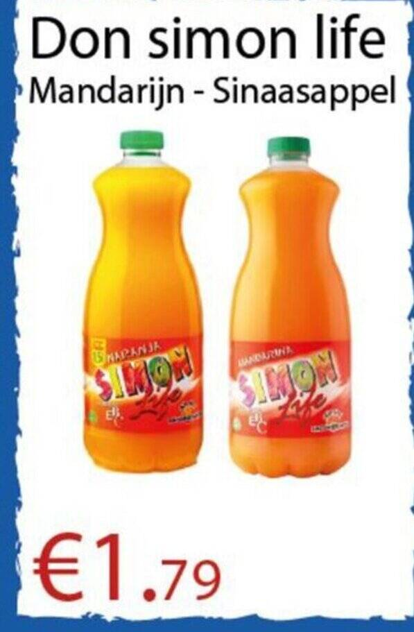 Don simon life aanbieding bij Tanger Markt € 1,79