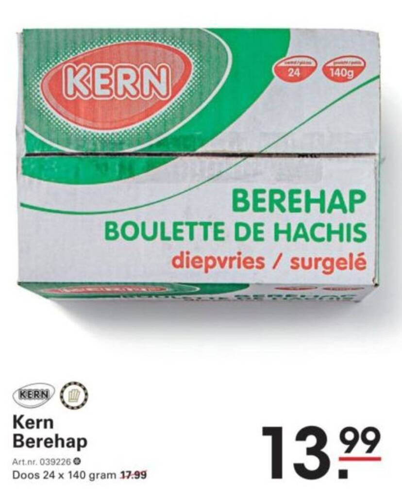 Kern Berehap 24 x 140 gram aanbieding bij Sligro