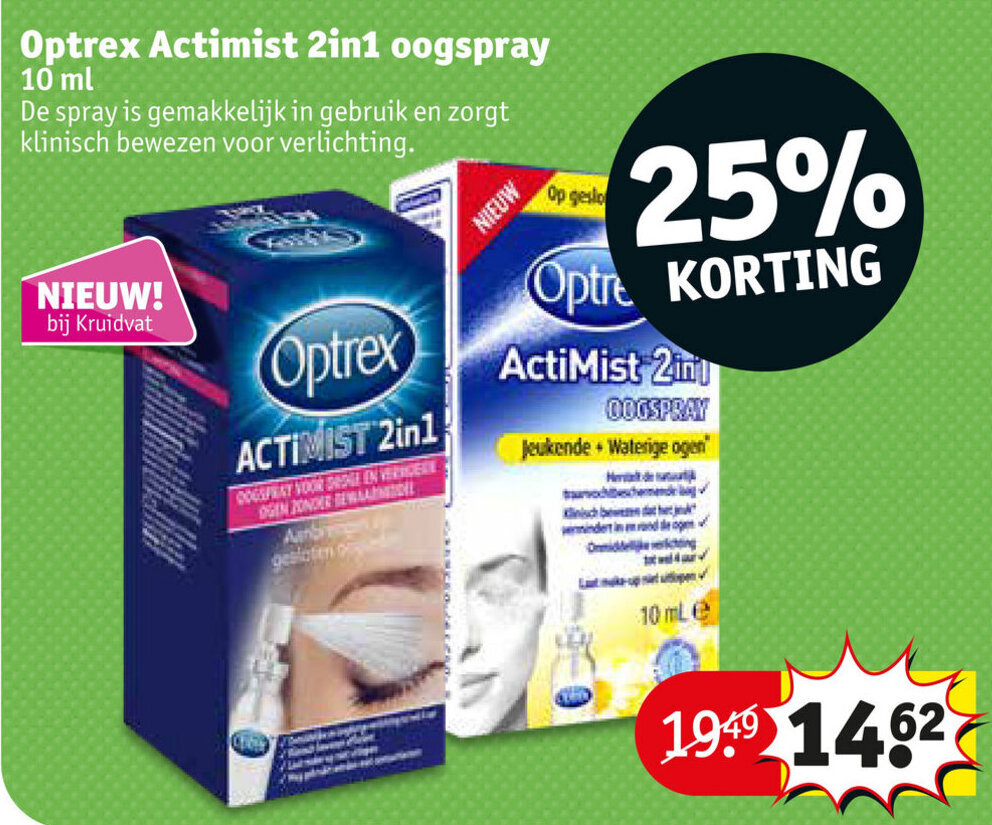 Optrex Actimist 2in1 oogspray 10ml aanbieding bij Kruidvat