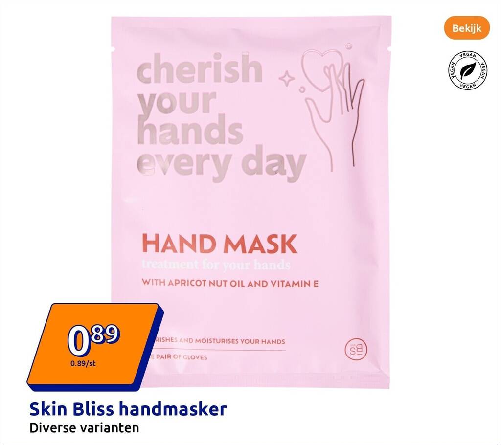 Skin Bliss handmasker aanbieding bij Action
