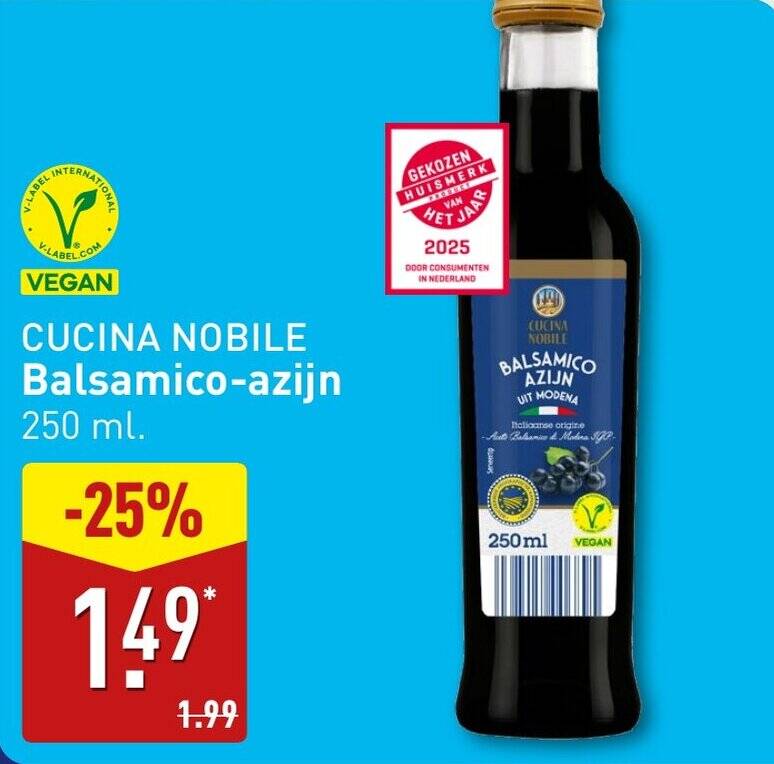 Cucina nobile balsamico azijn 250 ml aanbieding bij ALDI
