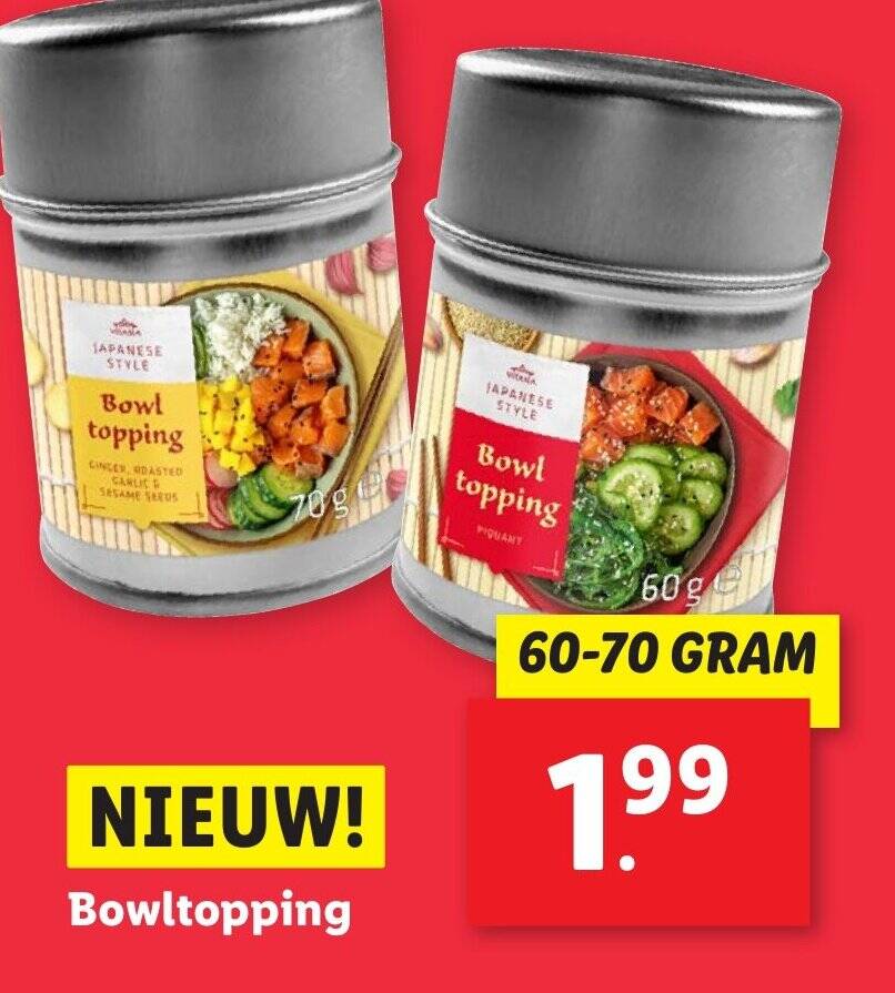 Bowltopping 60-70 g aanbieding bij Lidl