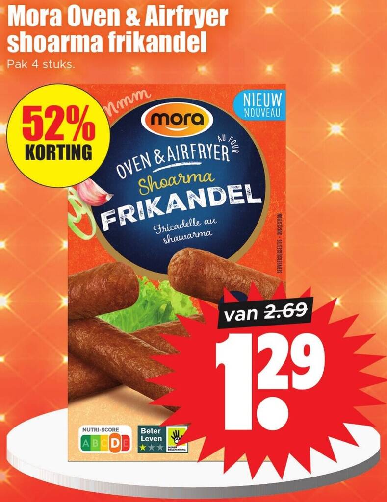 Mora Oven & Airfryer shoarma frikandel aanbieding bij Dirk