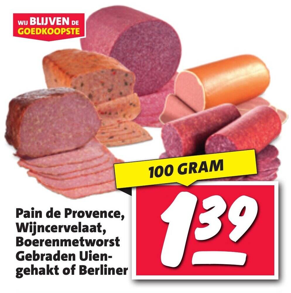 Pain de Provence, Wijncervelaat, Boerenmetworst Gebraden Uien gehakt of ...