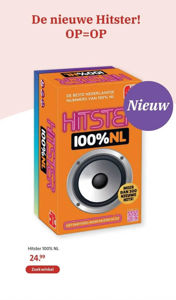 Hitster 100% NL aanbieding bij Bruna