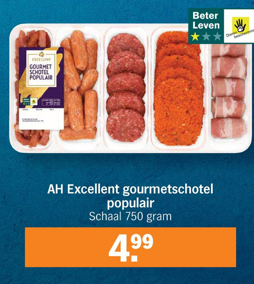 AH Excellent gourmetschotel populair 750 gram aanbieding bij Albert Heijn
