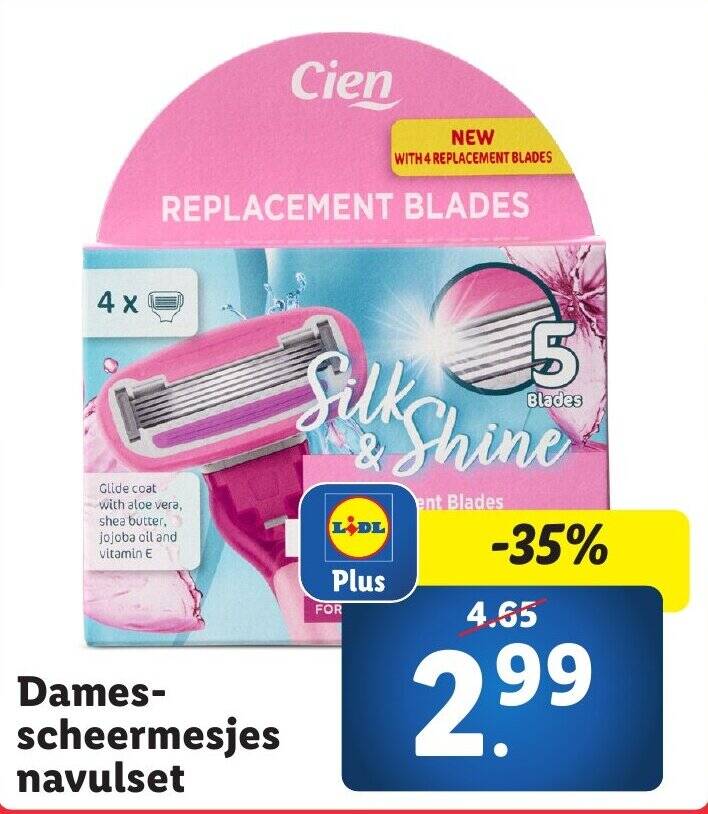 Dames-scheermesjes navulset aanbieding bij Lidl