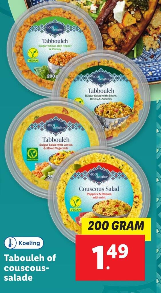 Tabouleh of couscous salade 200 g aanbieding bij Lidl