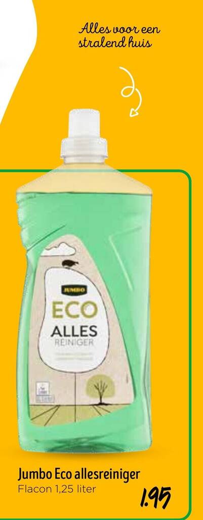 Jumbo Eco allesreiniger 1.25 L aanbieding bij Jumbo