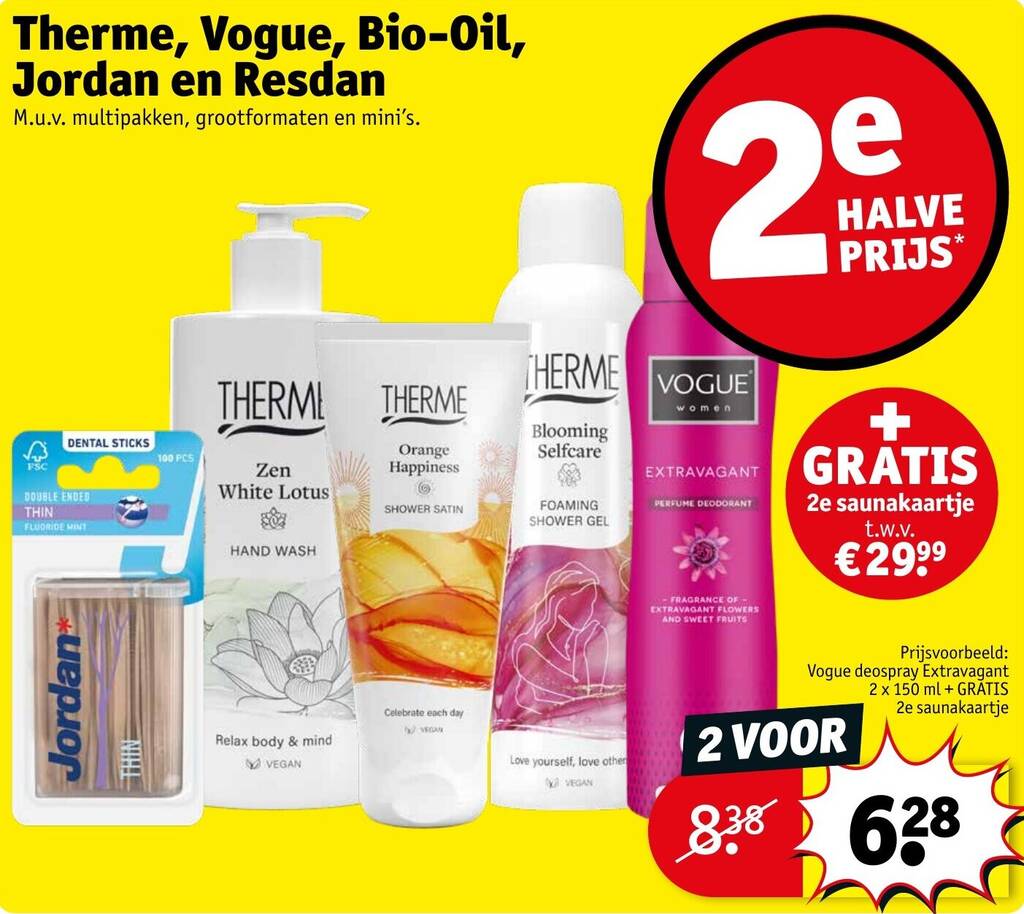 Therme vogue bio-oil jordan en resdan aanbieding bij Kruidvat Geldig ...