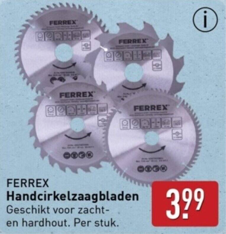 Ferrex Handcirkelzaagbladen aanbieding bij ALDI