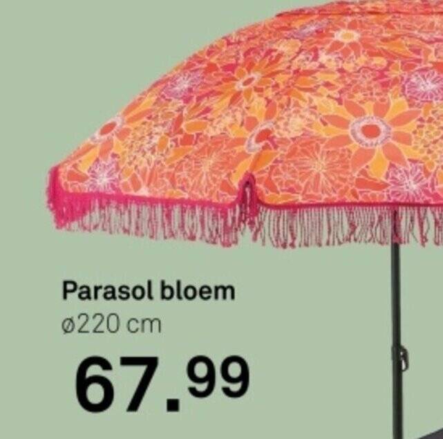Parasol bloem 220 cm aanbieding bij Karwei