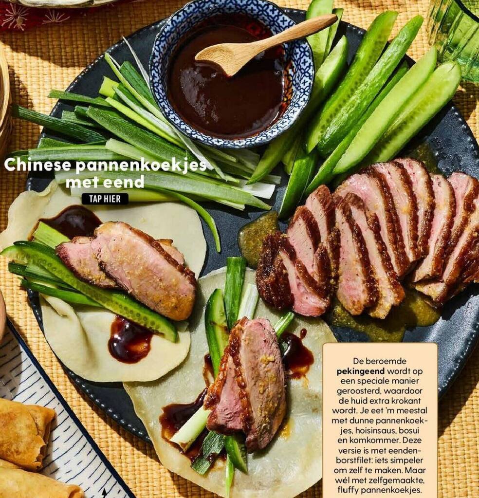 Chinese pannenkoekjes met eend aanbieding bij Albert Heijn