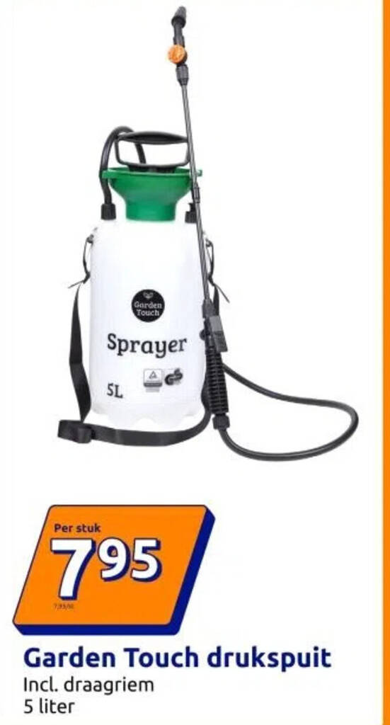 Garden Touch drukspuit 5 l aanbieding bij Action