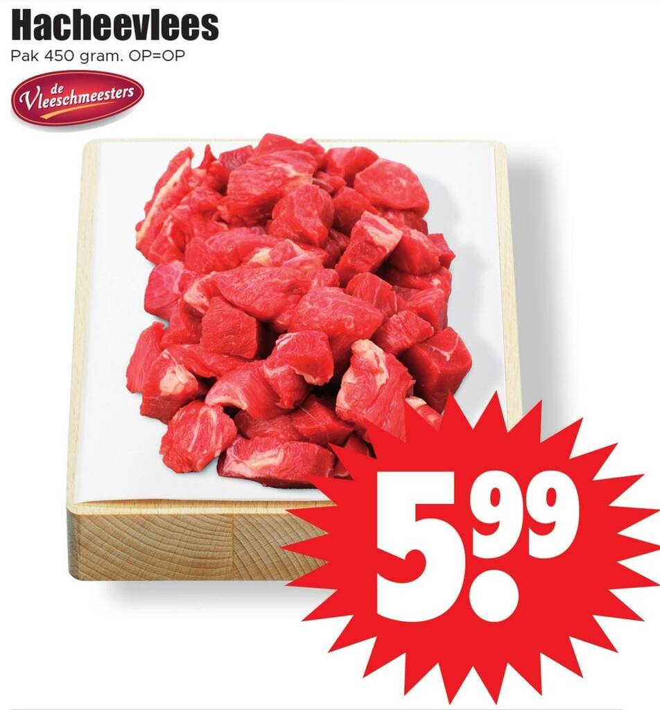 Hacheevlees 450 gram aanbieding bij Dirk