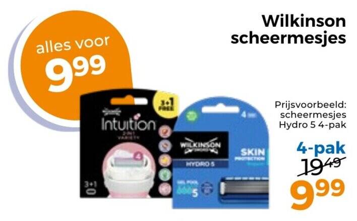 Wilkinson scheermesjes aanbieding bij Trekpleister