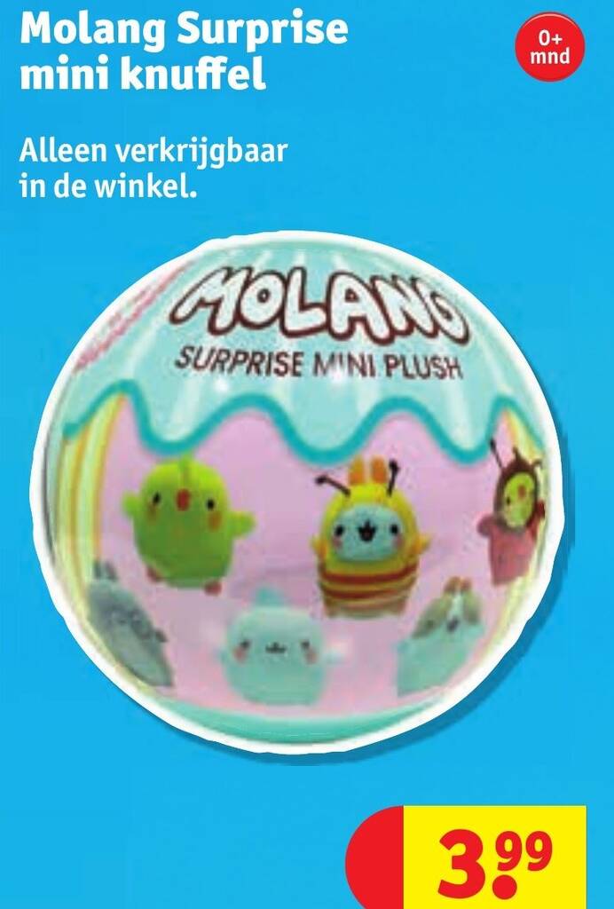 Molang Surprise mini knuffel aanbieding bij Kruidvat