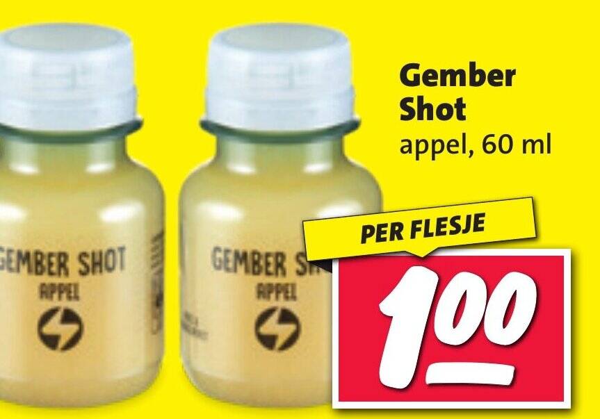 Gember Shot 60 ml aanbieding bij Nettorama € 1,00