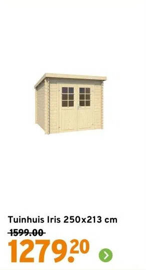 Tuinhuis Iris 250x213 cm aanbieding bij GAMMA