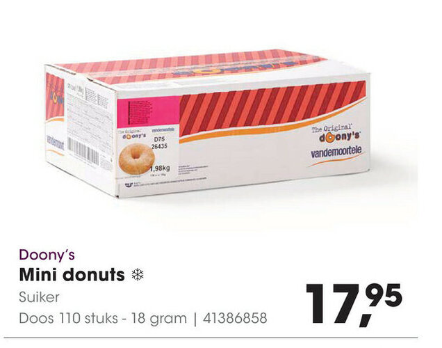 Doony's Mini donuts 18 gram aanbieding bij HANOS
