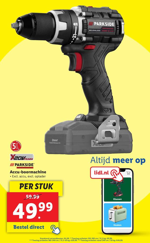 Accu boormachine aanbieding bij Lidl Geldig van 31-03-2025