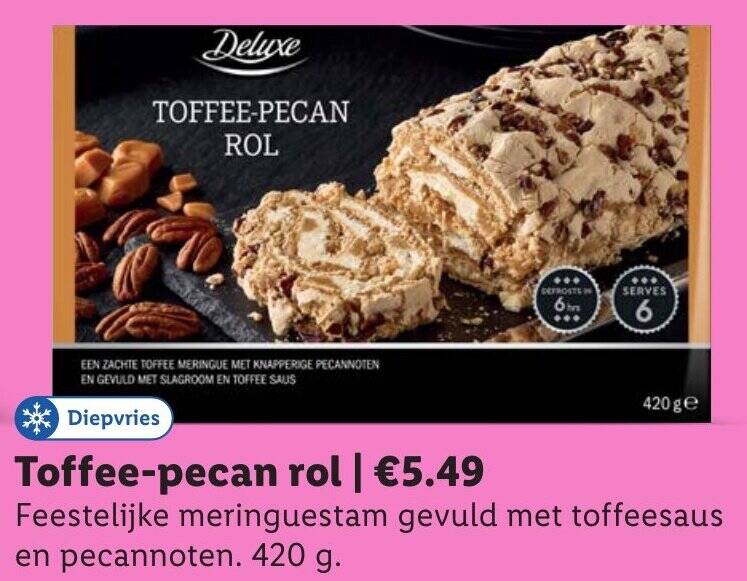 Toffee pecan rol 420 g aanbieding bij Lidl