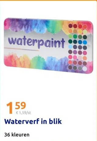 Waterverf in blik aanbieding bij Action