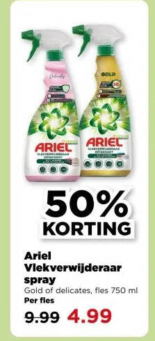 Ariel Vlekverwijderaar spray aanbieding bij PLUS