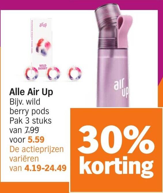 Alle air up 3 stuks aanbieding bij Albert Heijn