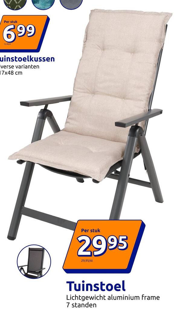 Tuinstoel aanbieding bij Action € 29,95 Geldig t/m 08-04-2025