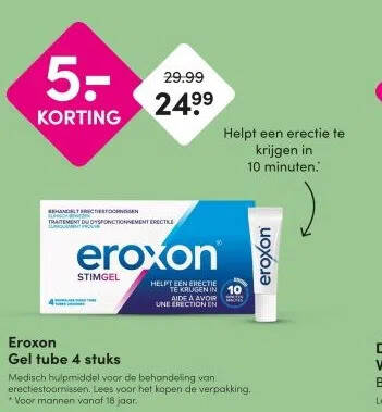 Eroxon Gel tube 4 stuks aanbieding bij DA
