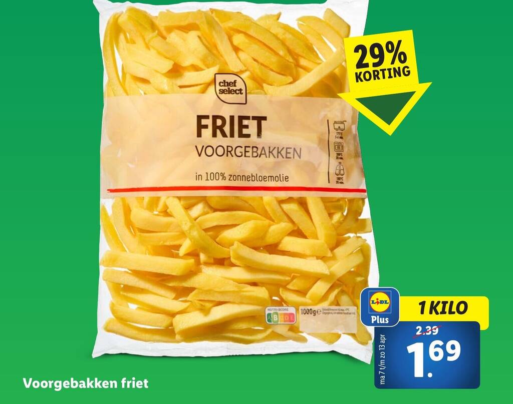 Voorgebakken friet 1 kg aanbieding bij Lidl