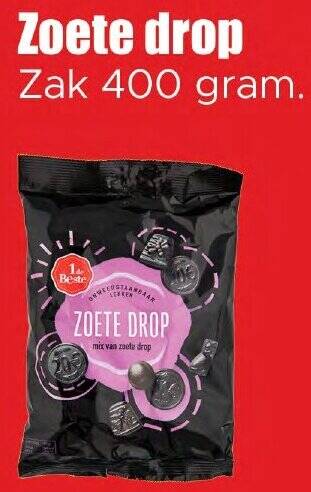 Zoete drop 400 g aanbieding bij Dirk