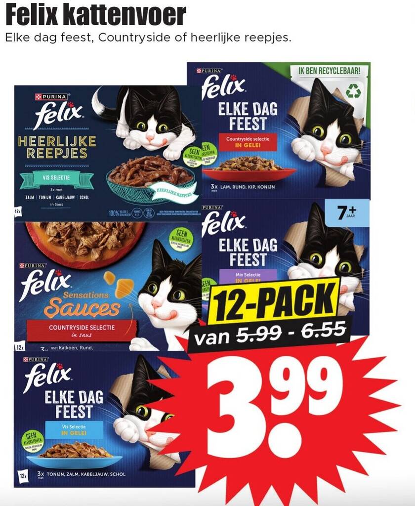 Felix kattenvoer aanbieding bij Dirk