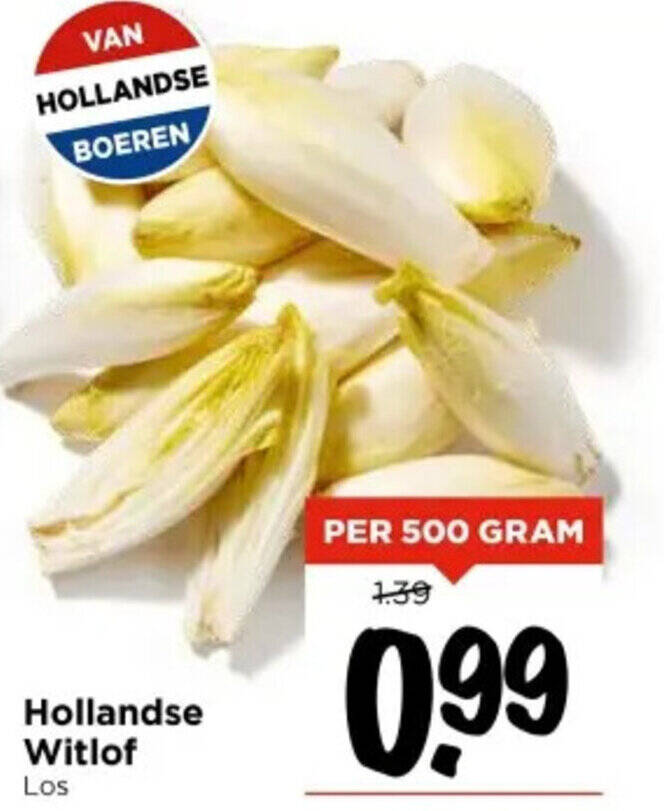 Hollandse Witlof Los 500 g aanbieding bij Vomar Voordeelmarkt