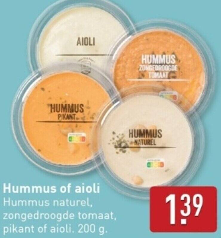 Hummus of aioli 200 g aanbieding bij ALDI