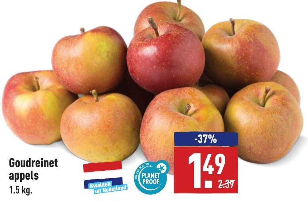 Goudreinet appels 1.5kg aanbieding bij ALDI