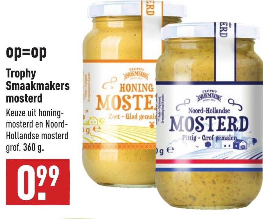 Trophy Smaakmakers mosterd 360g aanbieding bij ALDI