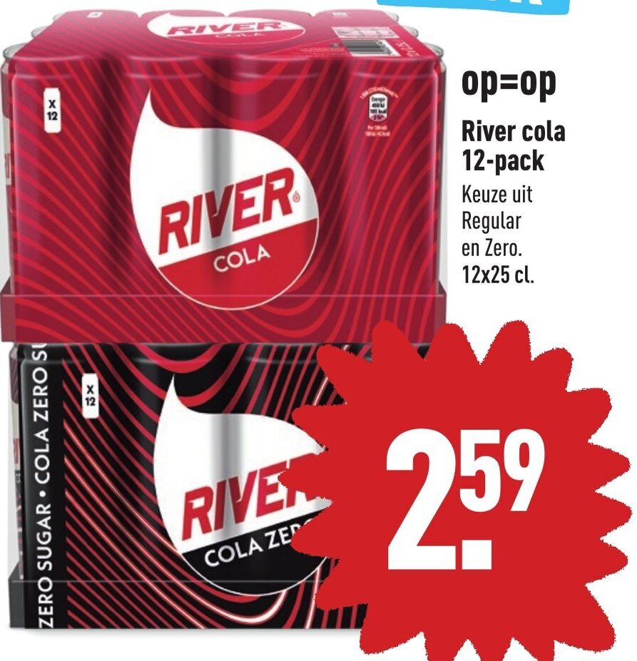 River cola 12-pack aanbieding bij ALDI