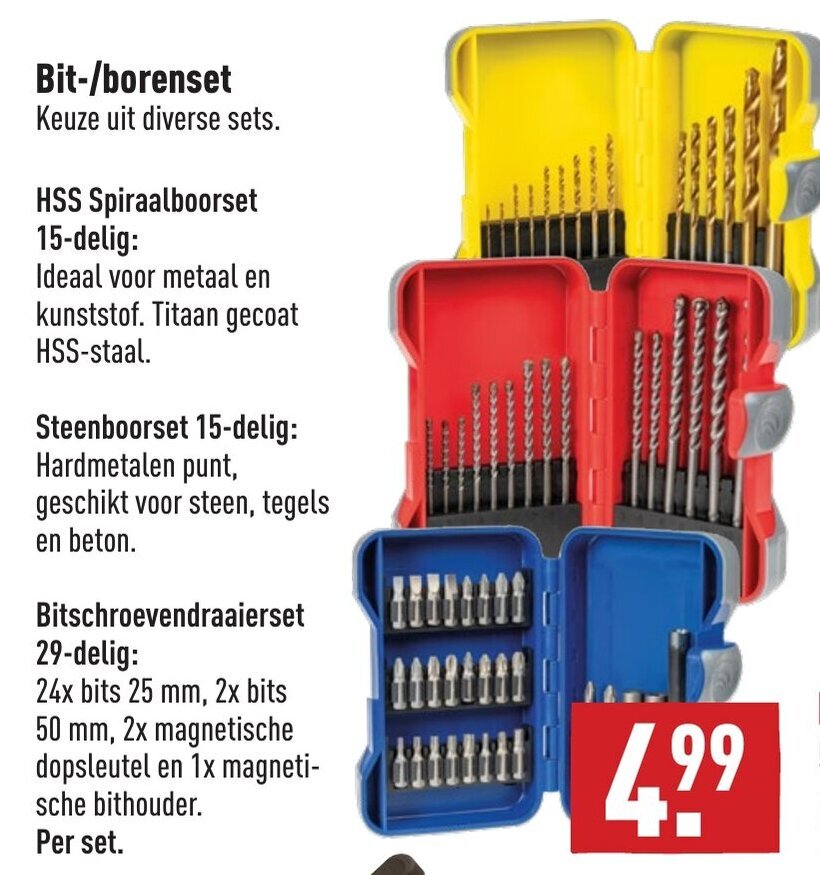 Bit-/borenset aanbieding bij ALDI