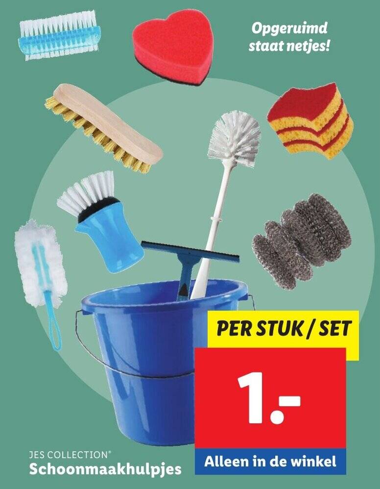 Jes Collection Schoonmaakhulpjes aanbieding bij Lidl