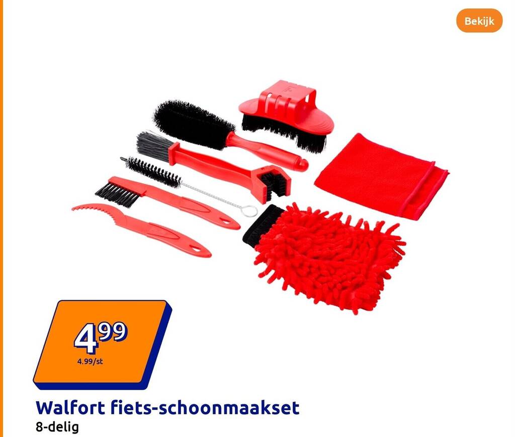 Walfort fiets-schoonmaakset aanbieding bij Action