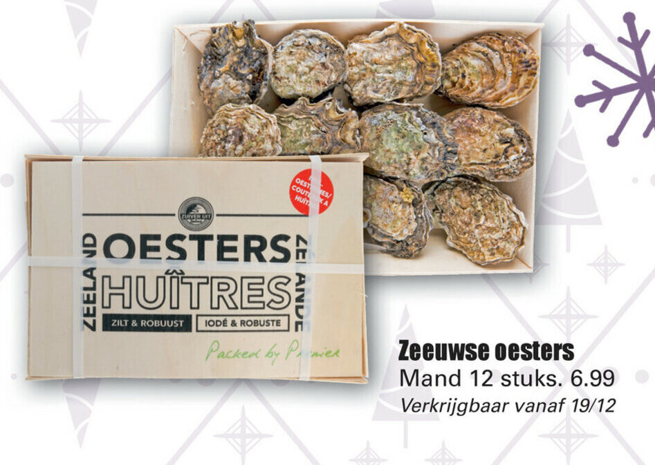 Zeeuwse oesters 12st aanbieding bij Dirk