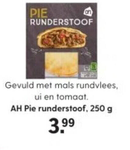 AH Pie runderstoof 250 g aanbieding bij Albert Heijn