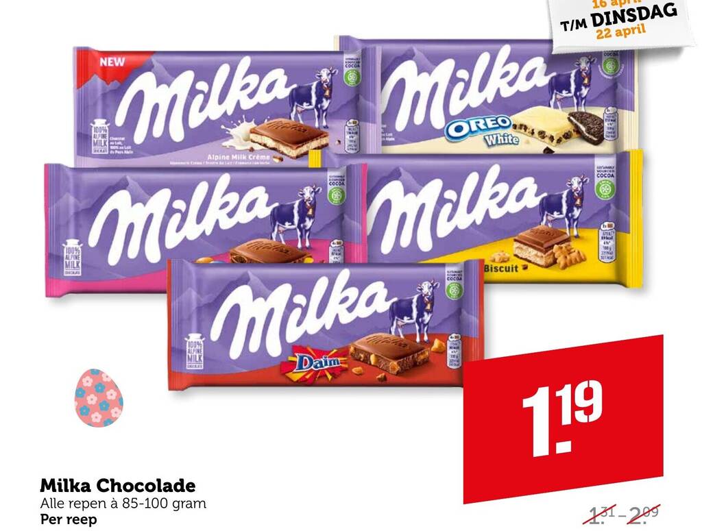 Milka Chocolade 85 - 100 g aanbieding bij Coop