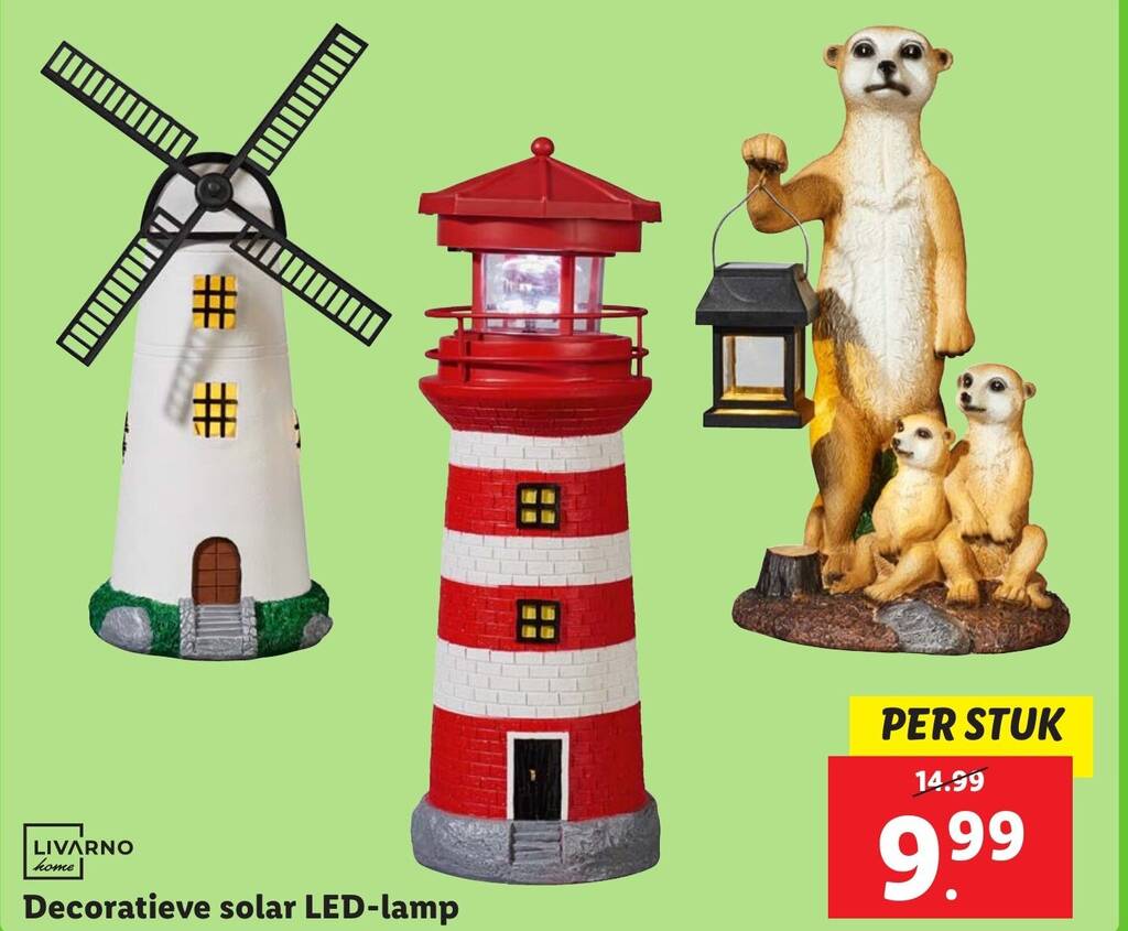 Decoratieve solar LED lamp aanbieding bij Lidl